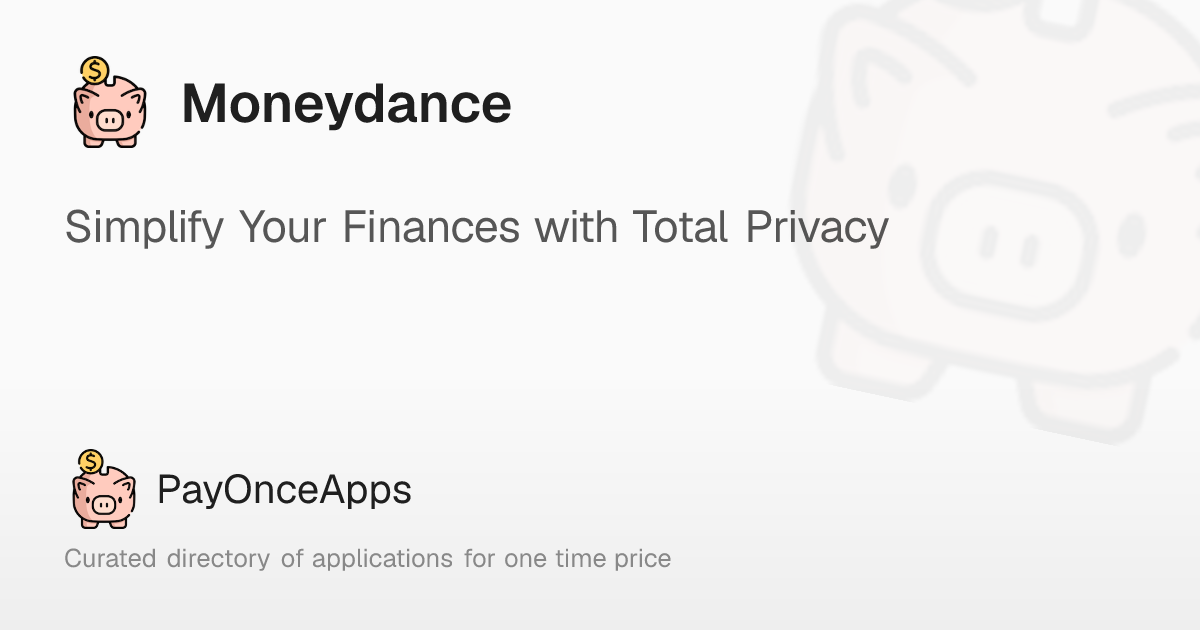 Moneydance: Simplify Your Finances with Total Privacy – PayOnceApps