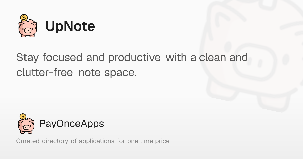 UpNote: Stay focused and productive with a clean and clutter-free note ...