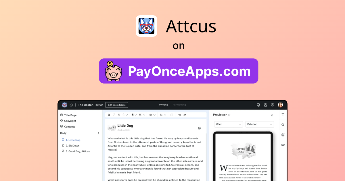 Attcus - Create stunning print and eBooks with ease.