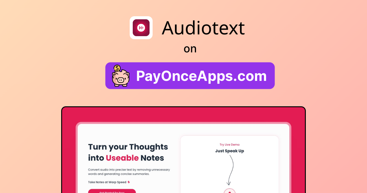 Audiotext - Seamless audio conversion to text on your device