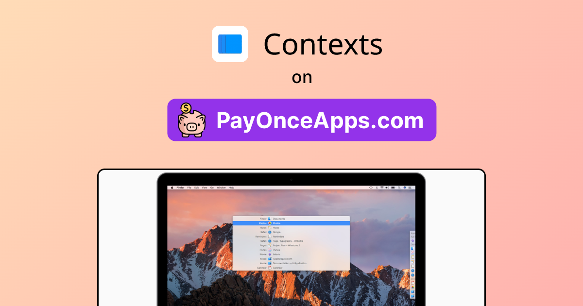 Contexts - Radically simpler and faster window switcher for macOS