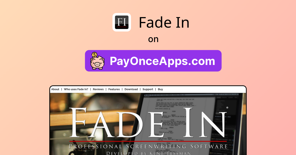 Fade In - Unleash your scriptwriting genius seamlessly.