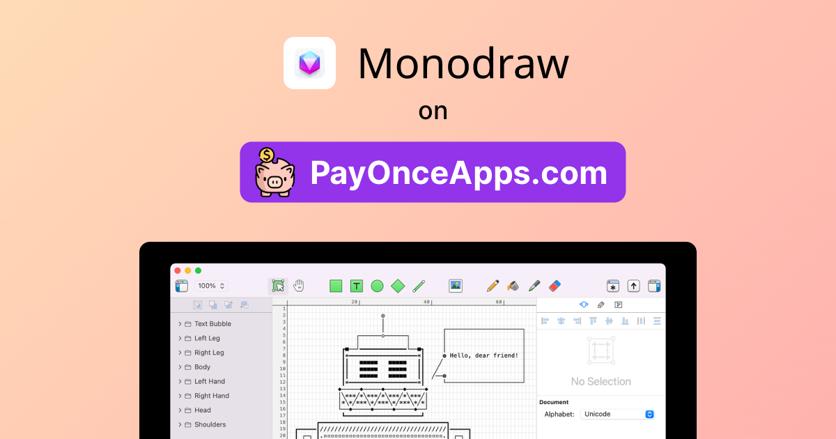 Monodraw - Powerful ASCII art editor designed for the Mac.