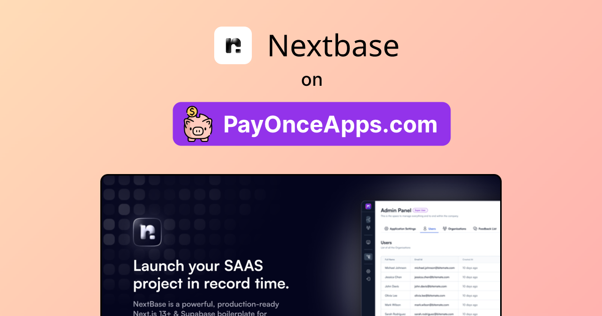 Nextbase - Skip building boring pages, launch faster and smarter.