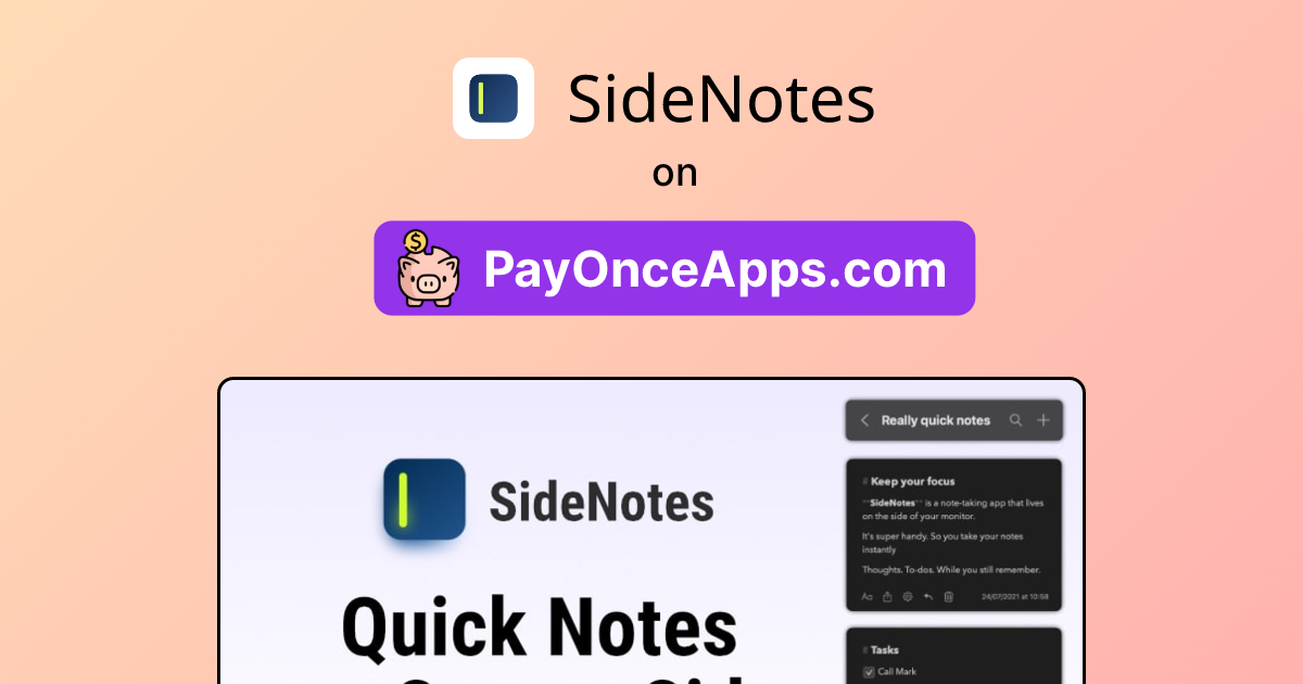 SideNotes - Quick Notes on Screen Side