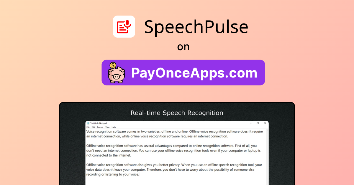 SpeechPulse - Voice typing and translation across your applications.